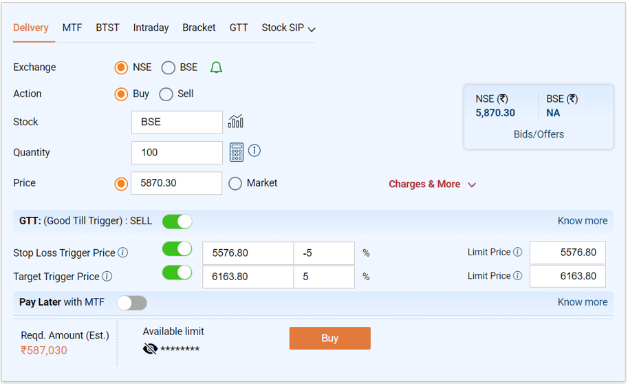 How to place a buy/sell GTT order for stocks?| ICICI Direct